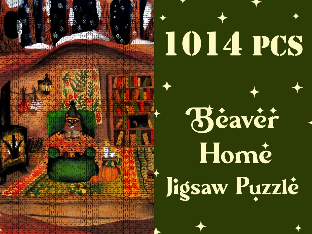 Beaver Home 1000 Pieces Jigsaw Puzzle for Kids & Adults Folklore ...