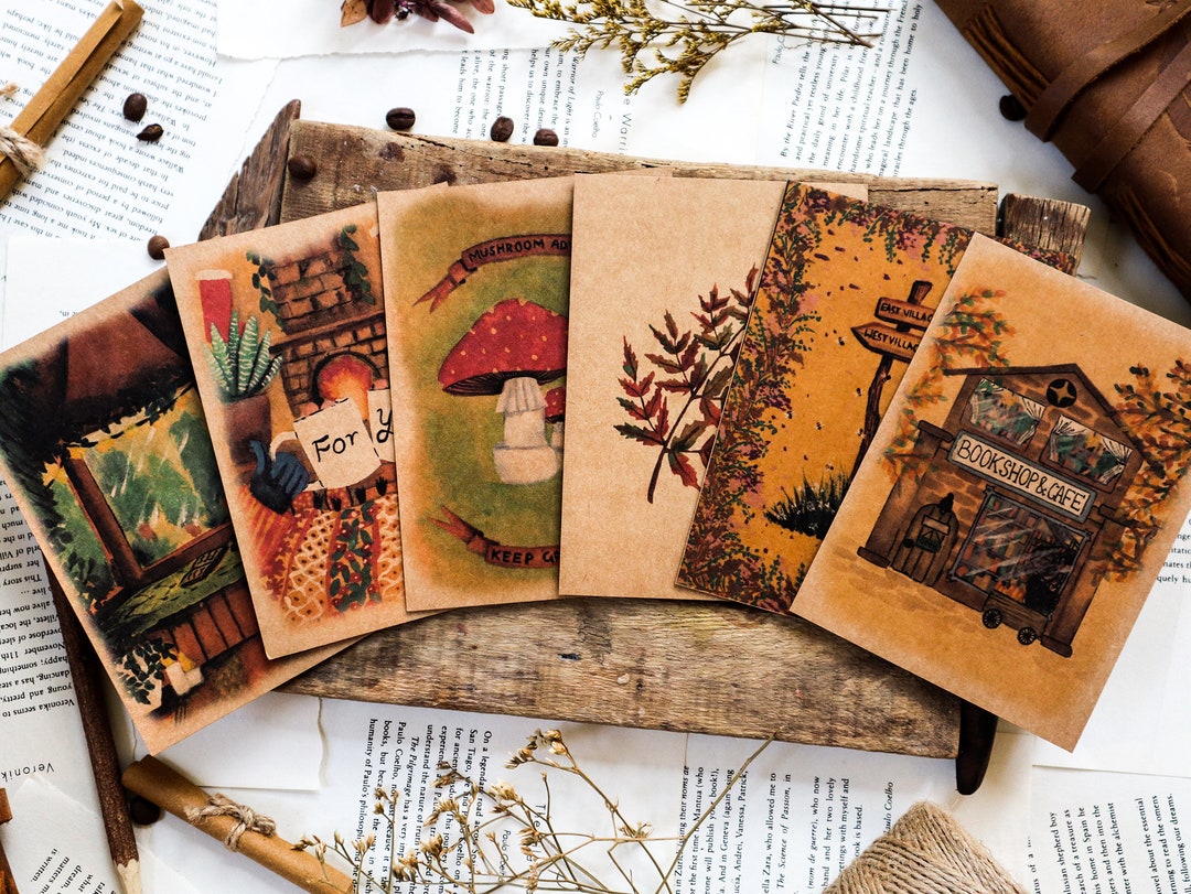 Cozy Autumn Postcards Set of 6 for Nature Lover Rustic Postcards for ...