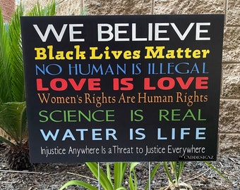 We Believe Yard Sign - Etsy