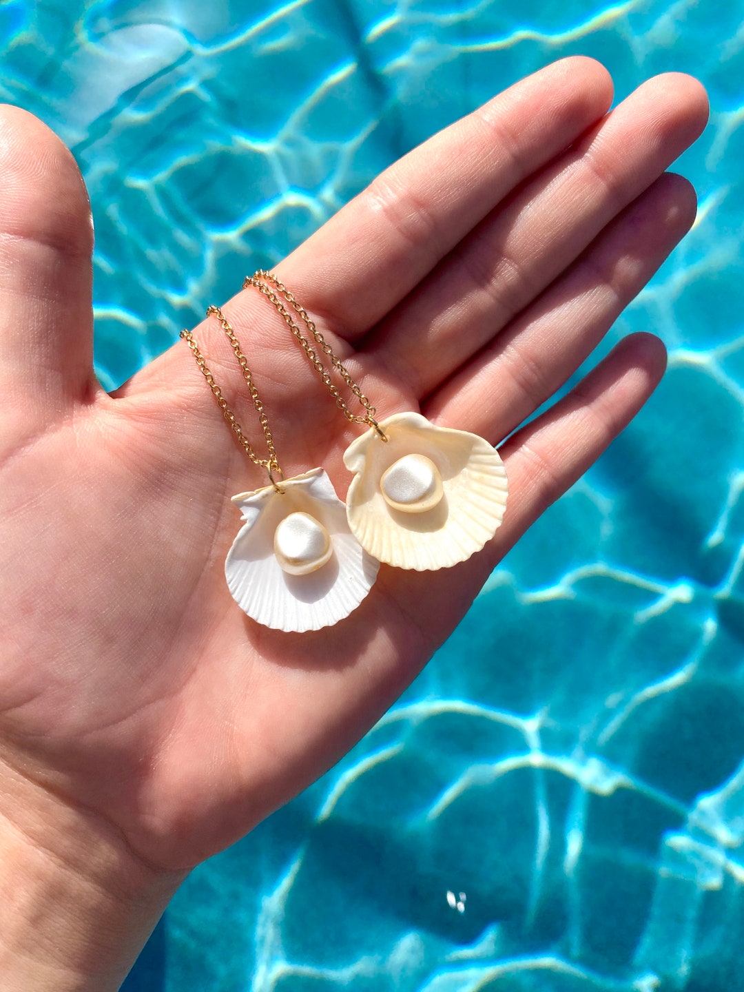 Gold Sea Shell Necklace - Etsy