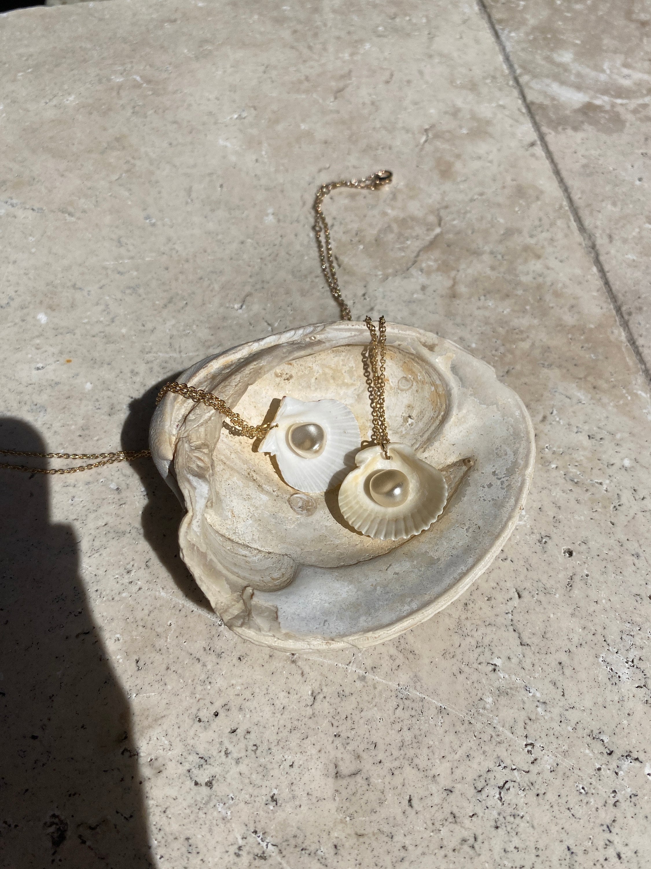 Gold Sea Shell Necklace - Etsy
