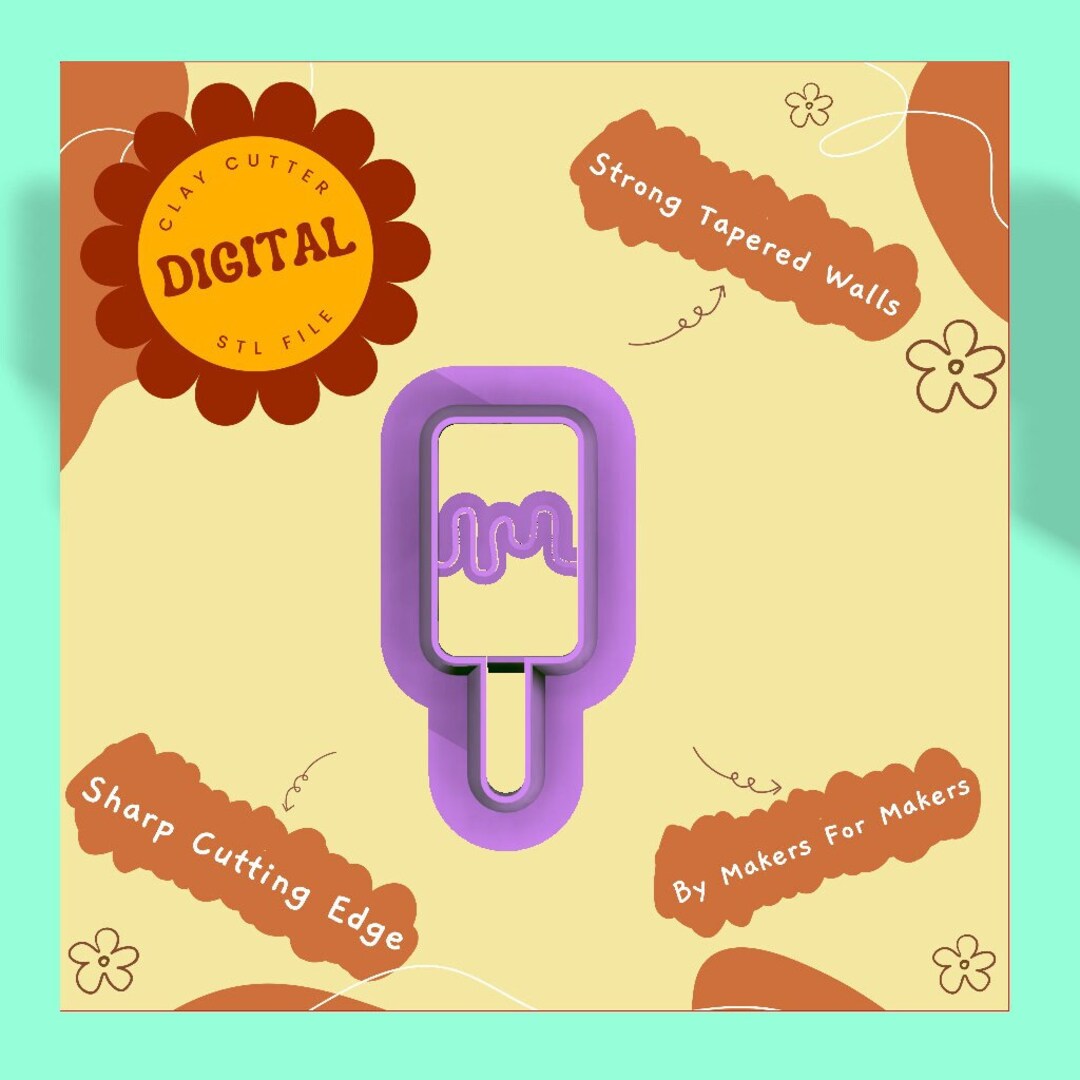 Popsicle Polymer Clay Cutter .STL Print File .3 & .4 Nozzle, Seasonal ...