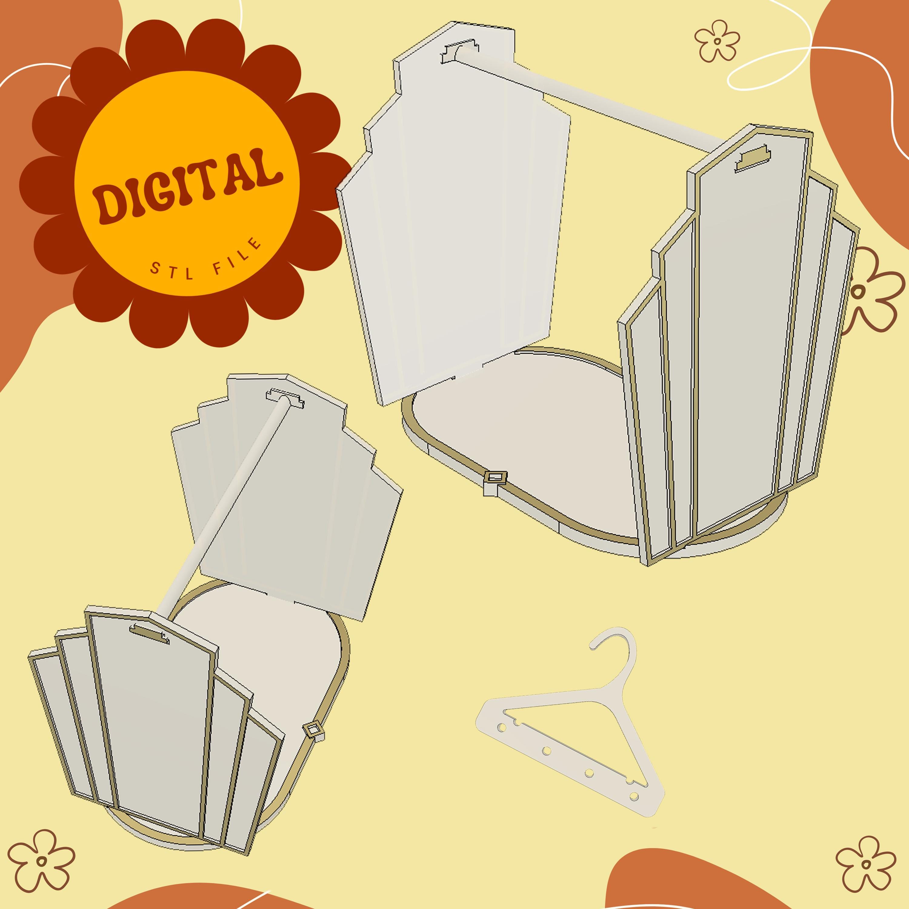 Earring Stand STL Digital File, Earring Holder Digital Download STL ...