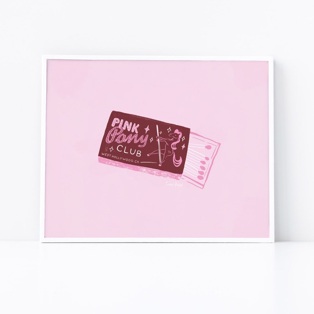 Pink Pony Club Matchbook Art Print - Etsy