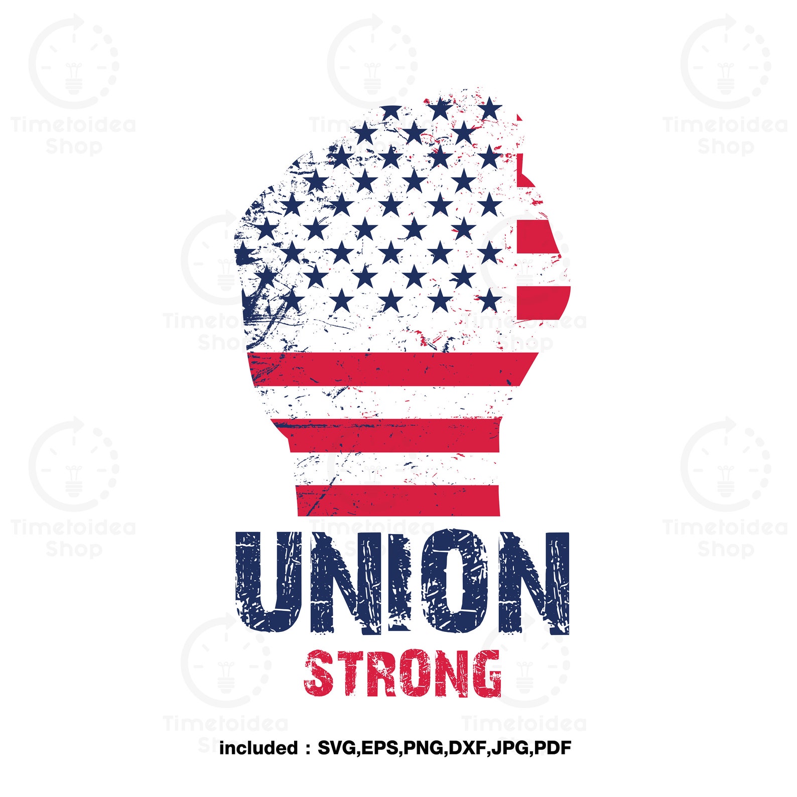 Union Strong Vintage USA Flag Proud Labor Day Svg,dxf,png,eps,jpg,and ...