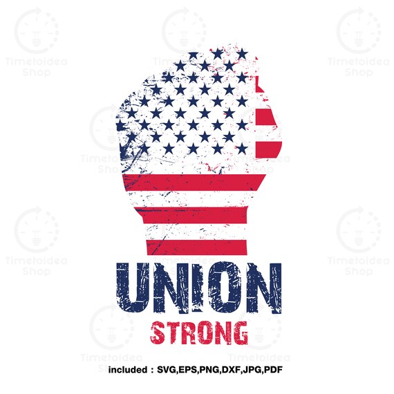Union Strong Vintage USA Flag Proud Labor Day - Etsy