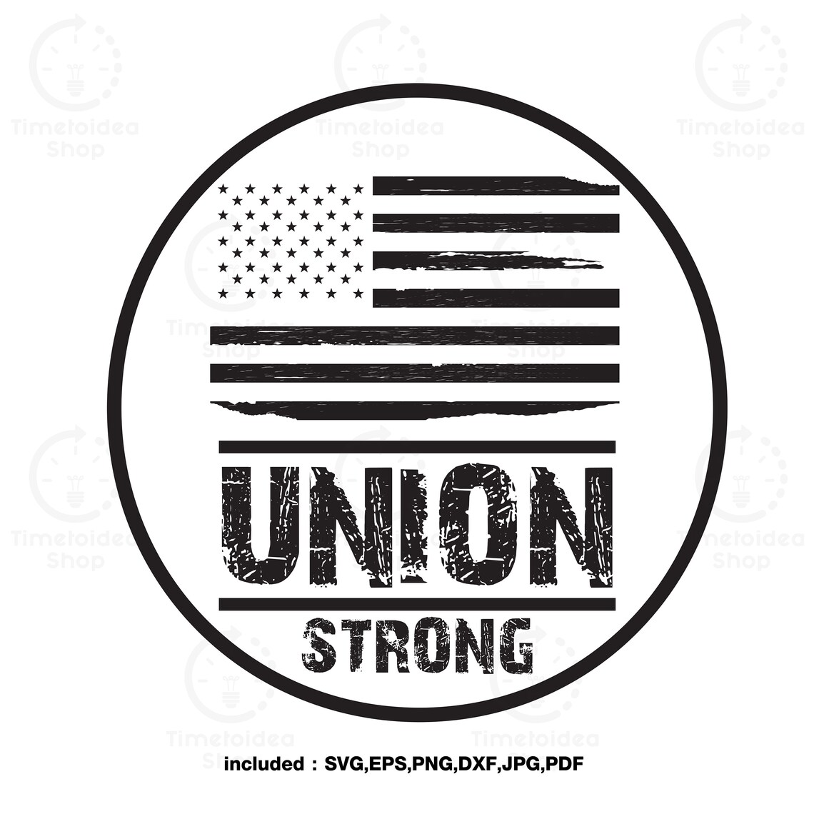 Union Strong Vintage USA Flag Proud Labor Day Svg,dxf,png,eps,jpg,and ...