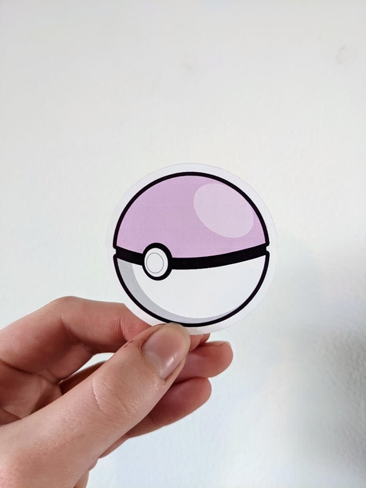 Pokémon Poké Ball Stickers / Pastel Colours / 5.5cm Diameter / - Etsy ...