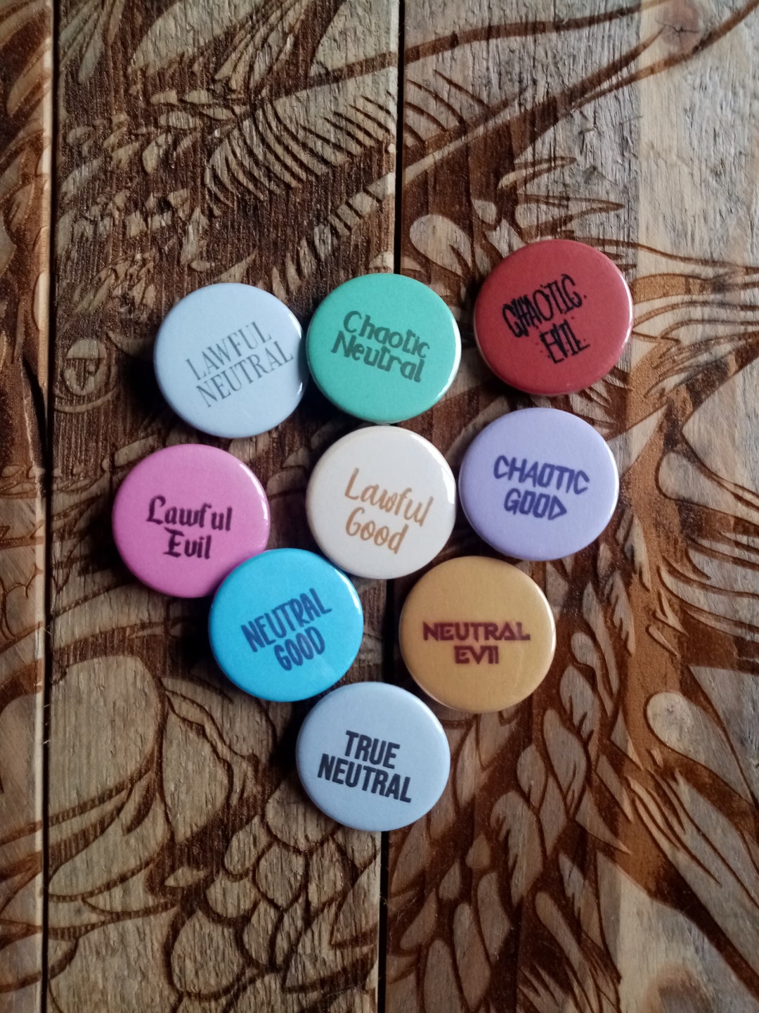 Dungeons and Dragons Alignment Badges please Read Description / 1 Inch ...