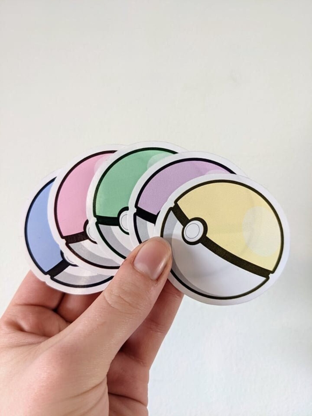 Pokémon Poké Ball Stickers / Pastel Colours / 5.5cm Diameter / - Etsy ...
