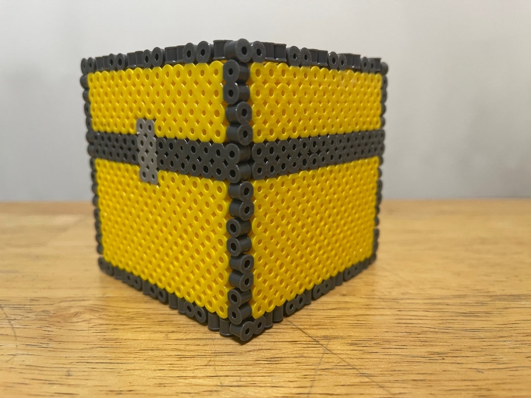 Perler Bead Minecraft Chest Keepsake Box/piggy Bank - Etsy