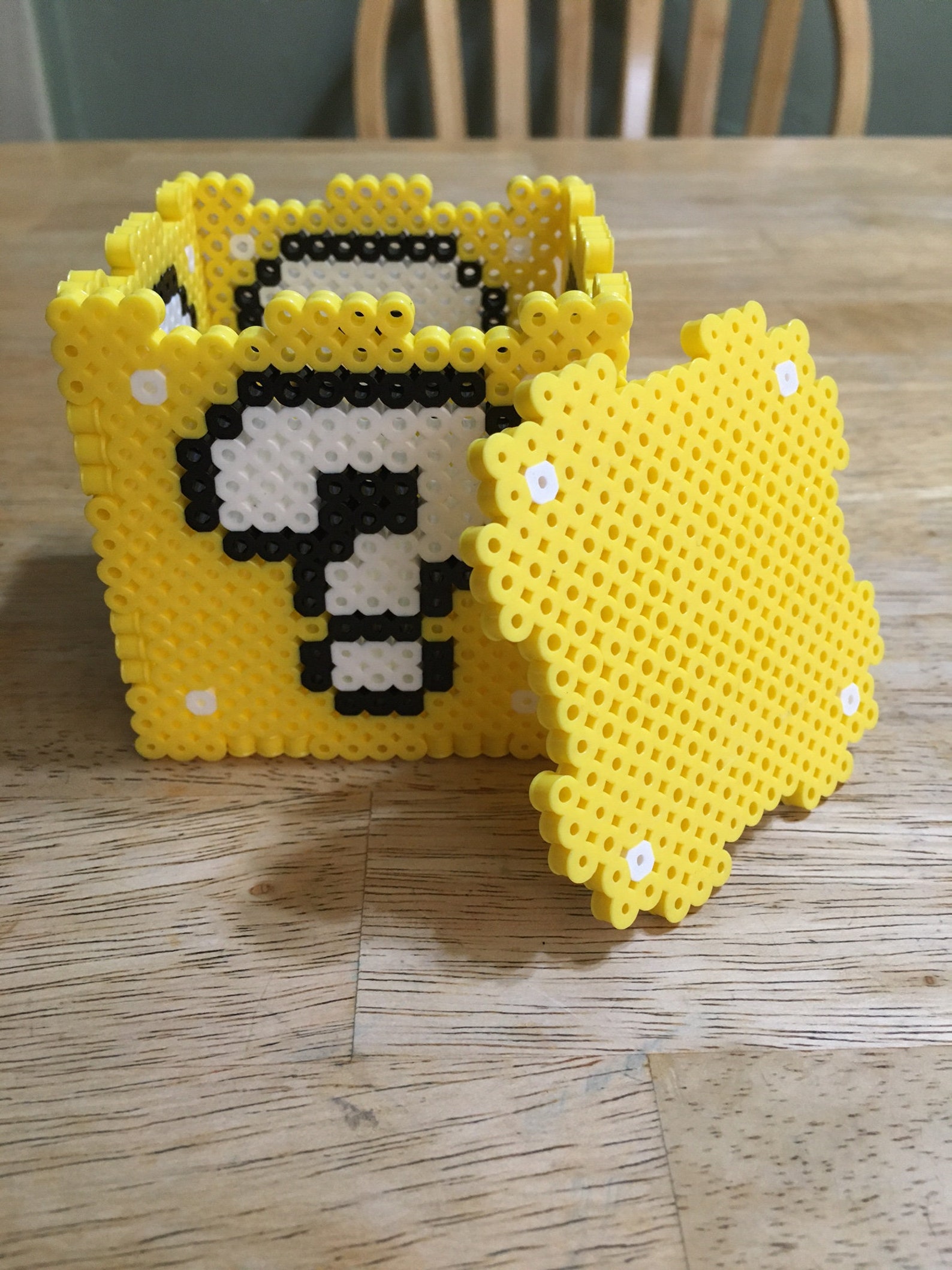 Perler Bead Super Mario Question Mark Cube - Etsy