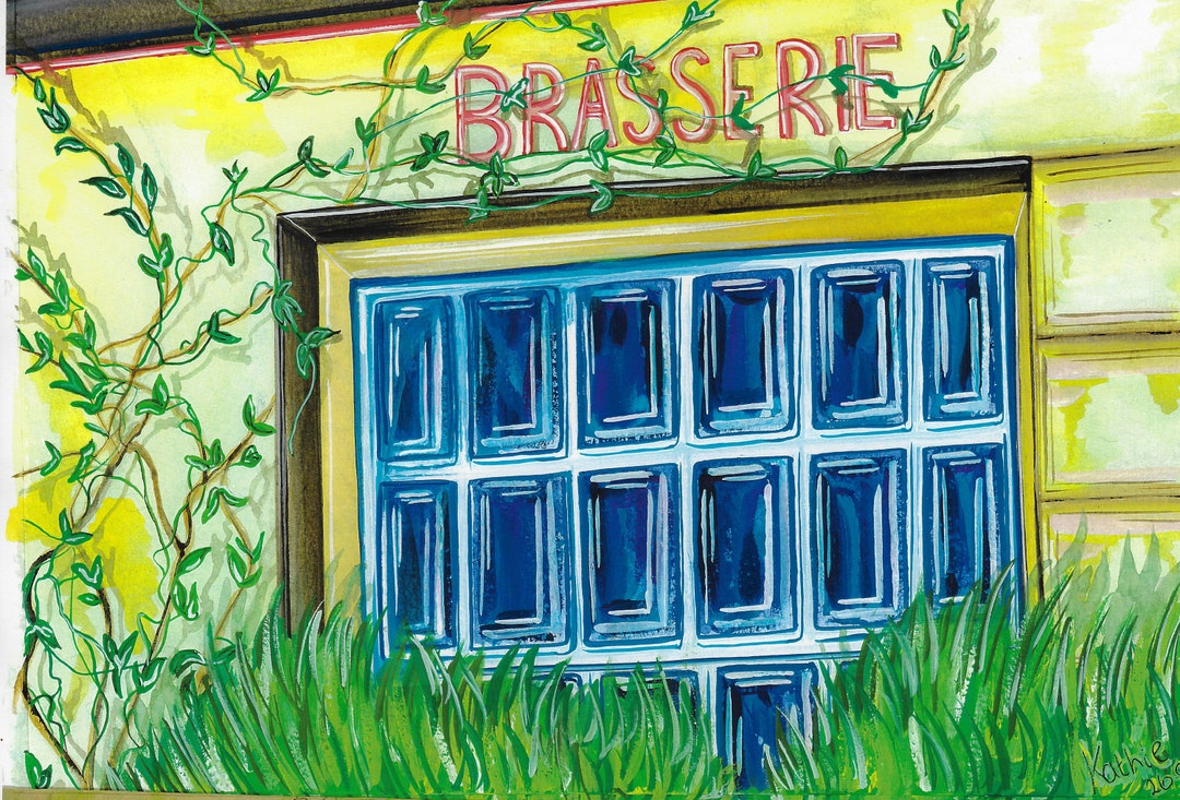 Brasserie Window - Print - Etsy