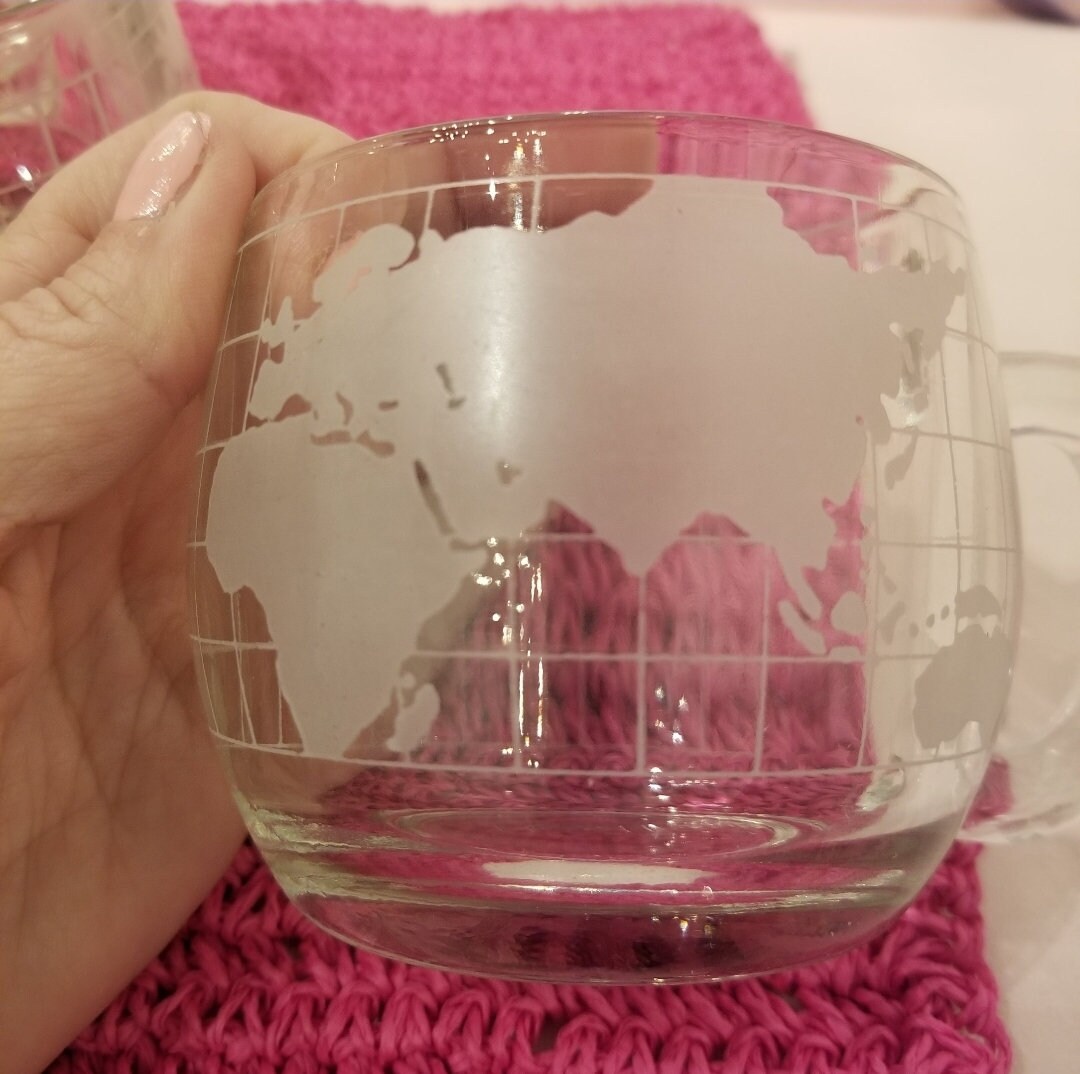 Nescafe Frosted Globe Mugs - Etsy