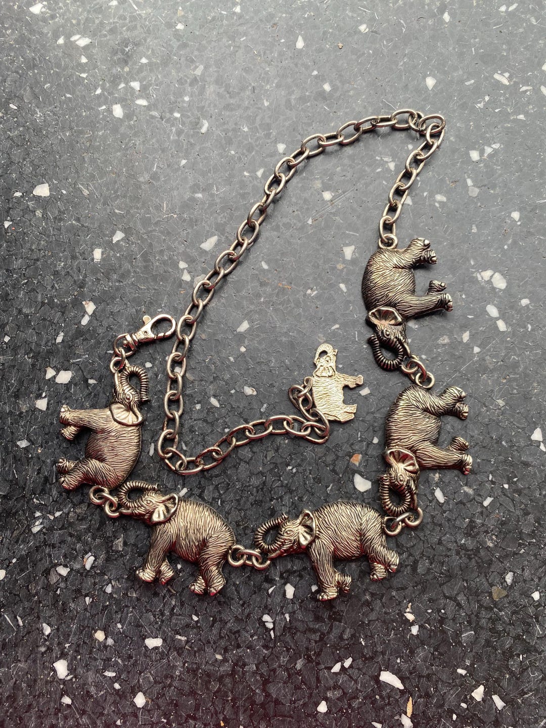 Vintage Silver Toned Elephant Chain Belt - Etsy