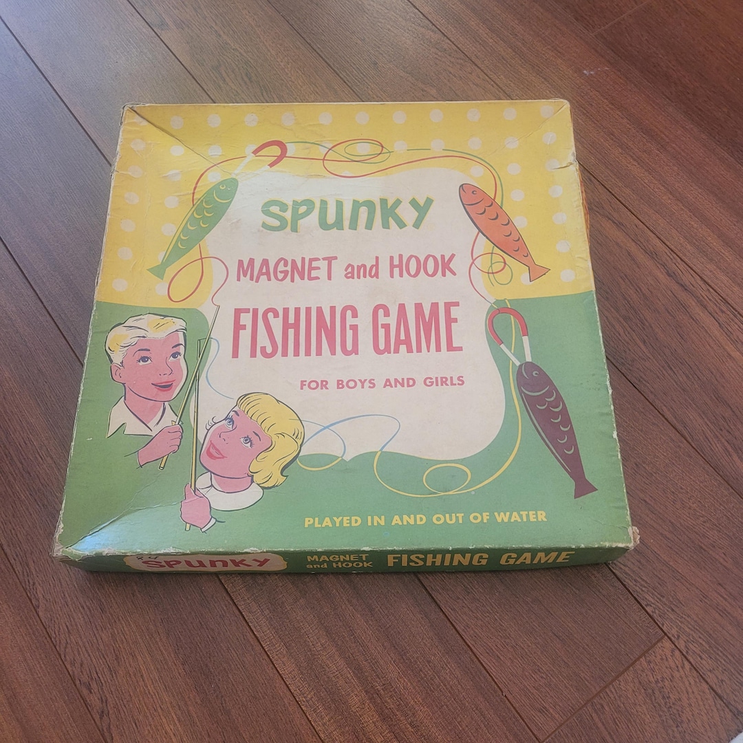 Vintage 1950s Spunky Magnet and Hook Fishing Game by Stahlwood Toy Mfg ...