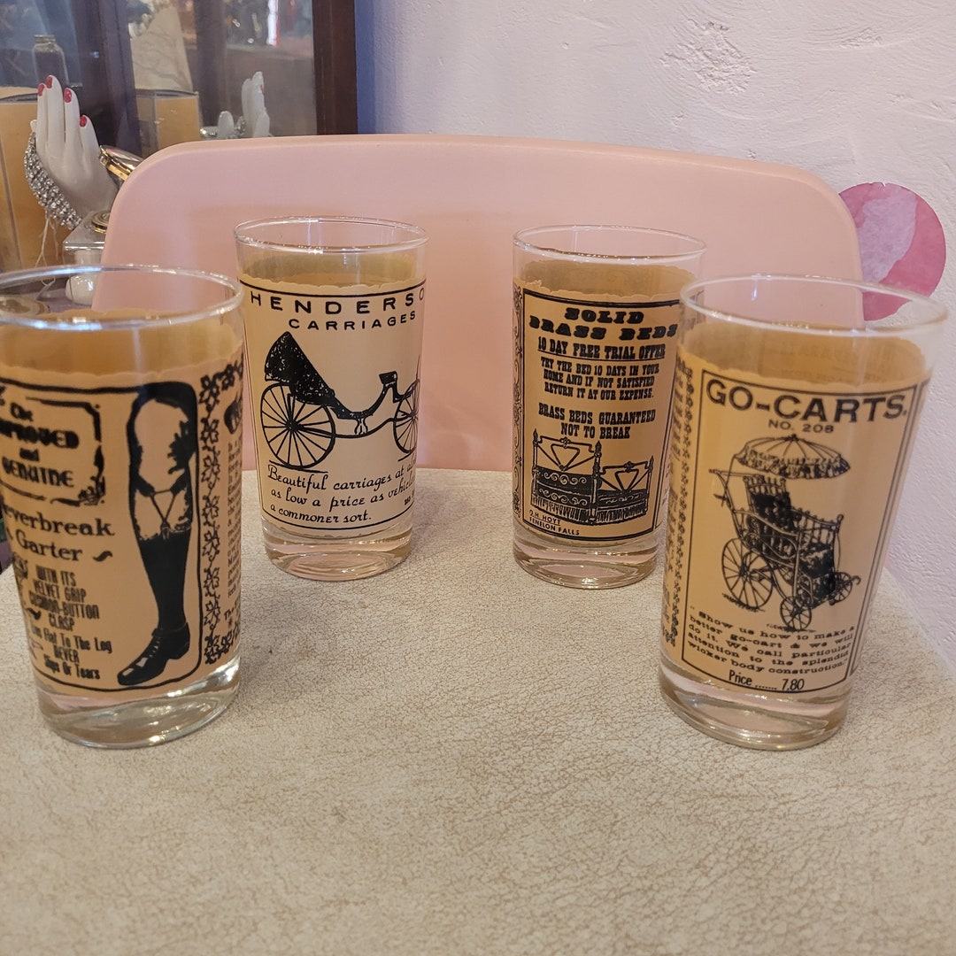 Cassidy's Glass Set of 4 Advertising Tumblers - Etsy