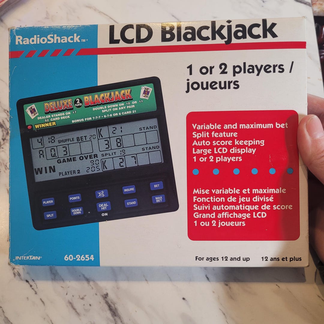 Vintage Radio Shack Electronic Handheld Deluxe 2 Player Blackjack W ...