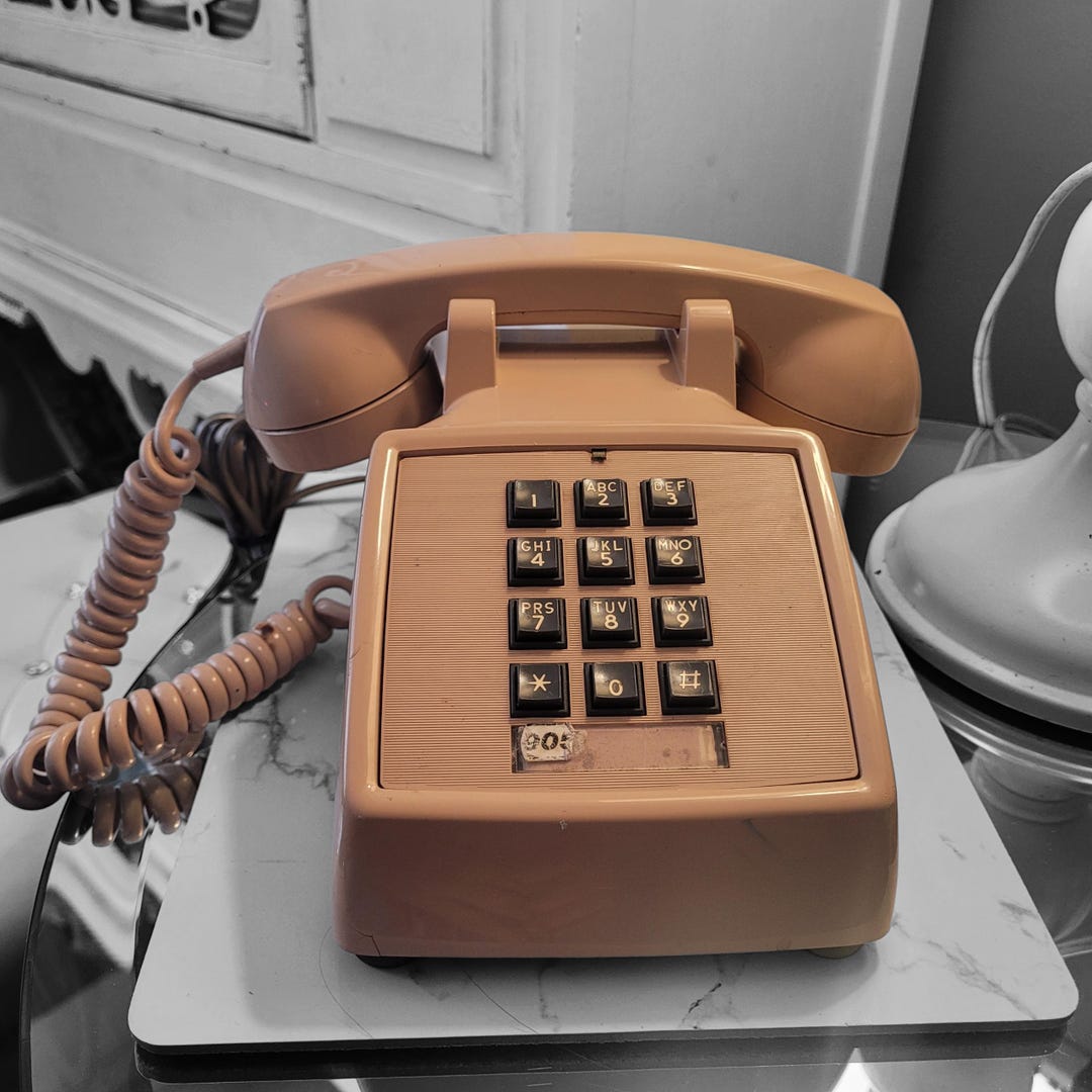 Vintage 1980s Push Button Desk Phone – Beige / Taupe | Northern Telecom ...