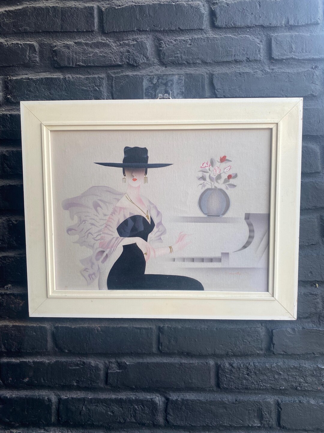 Vintage Original Copy of Erik Freyman 80’s Deco Fashion Lady Spray ...