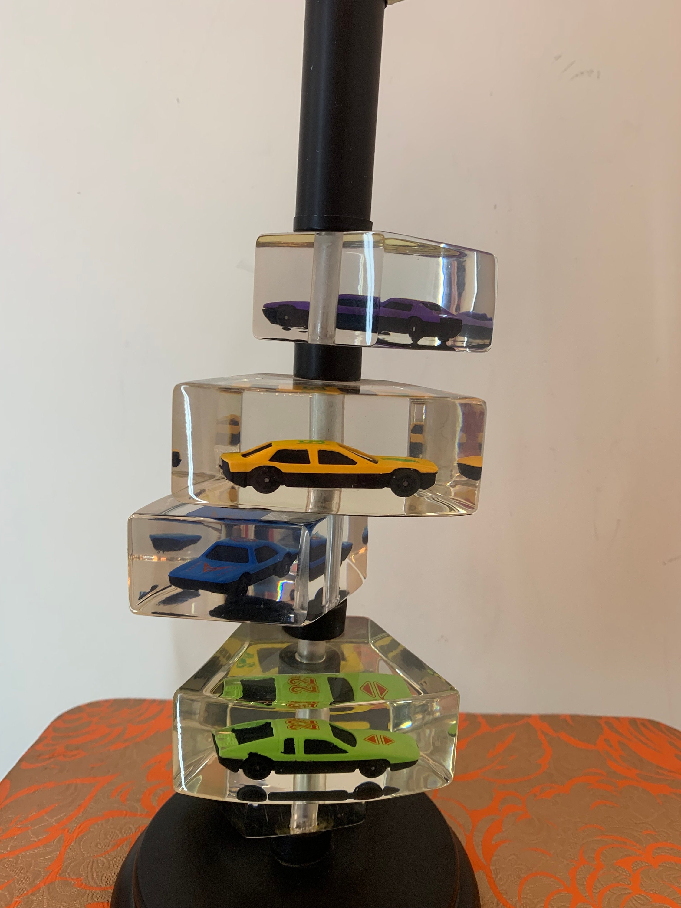 Lucite Toy Car Hotwheel/matchbox Style Tavle Lamp 90s Y2K - Etsy