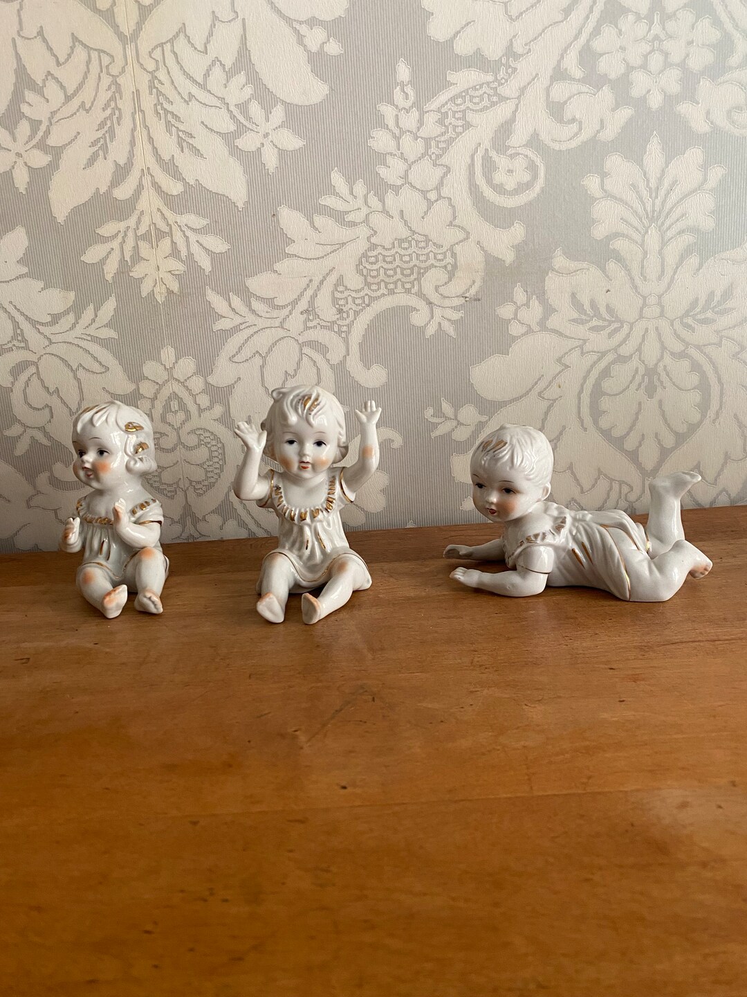 Vintage Porcelain Bisque Piano Babies Set of 3 - Etsy