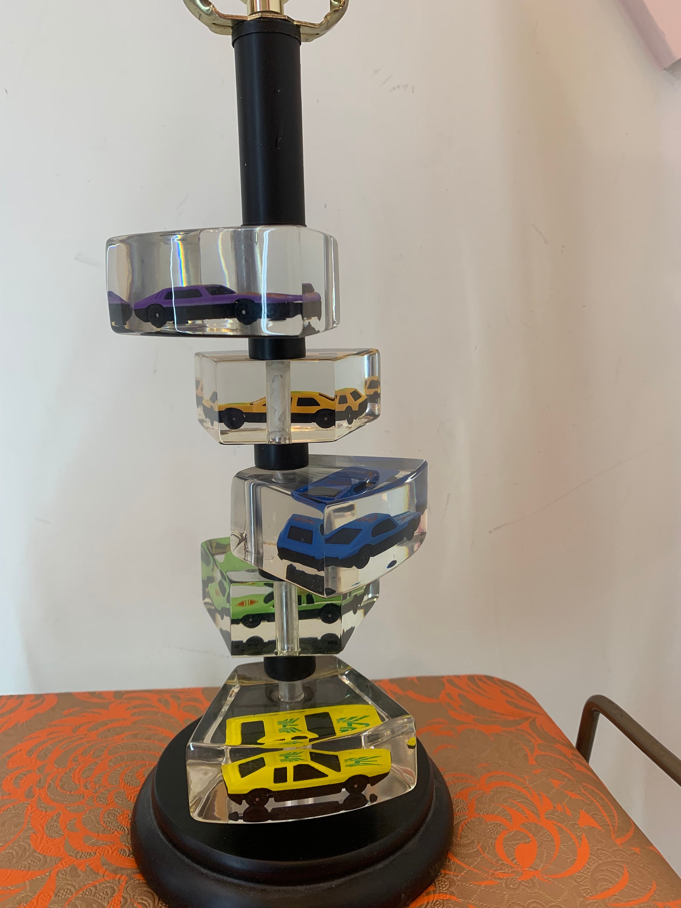 Lucite Toy Car Hotwheel/matchbox Style Tavle Lamp 90s Y2K - Etsy