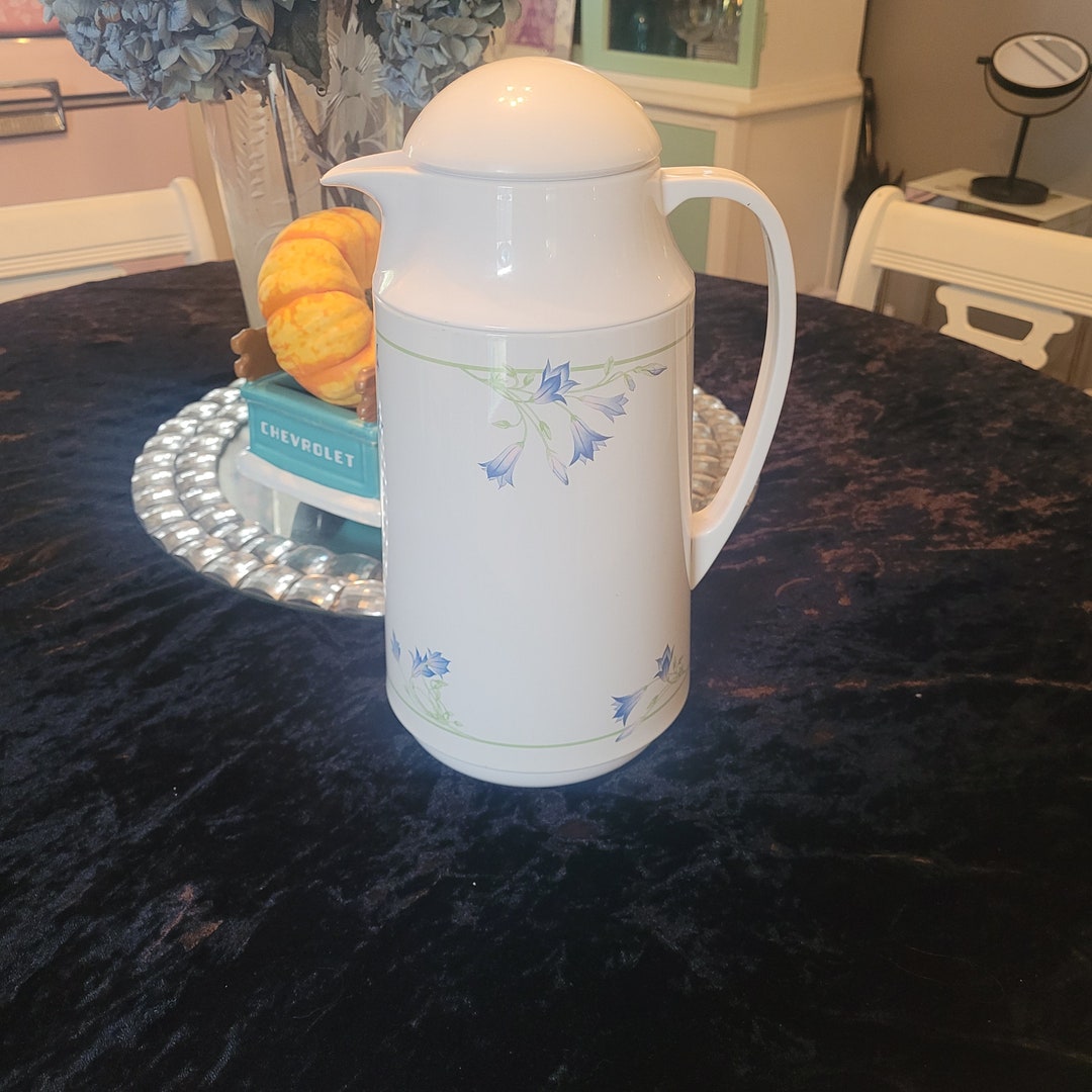 1990s Corningware Carafe, Blue Dusk Pattern, Coffee Thermal Carafe - Etsy
