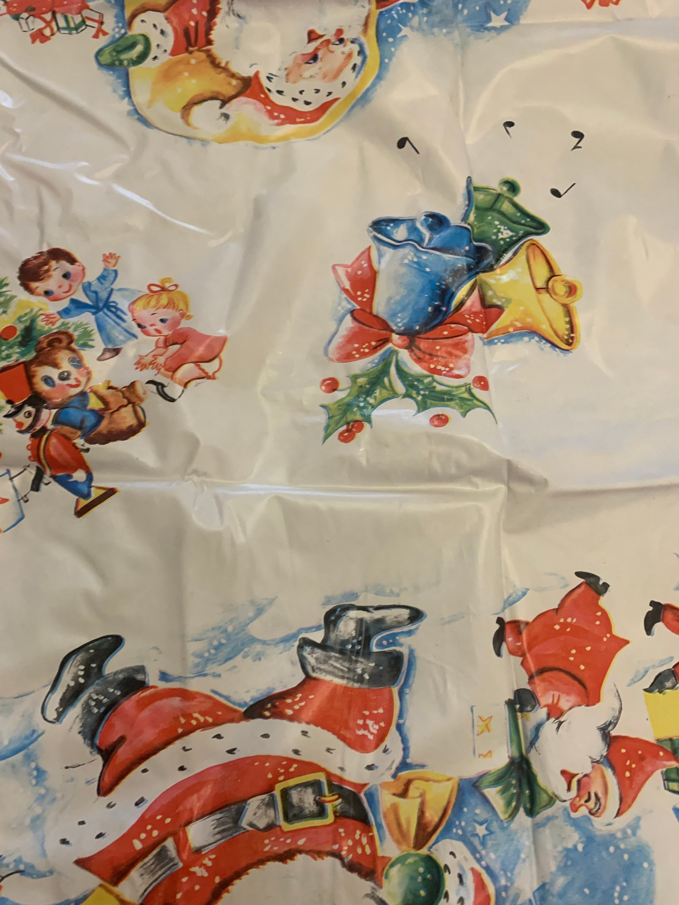 Vintage 1960's Reversible Plastic Tablecloth, Vintage Birthday ...