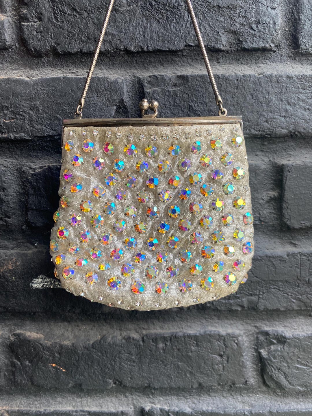 Vintage 1960s WALBORG Aurora Borealis Crystal Handbag, Evening Bag - Etsy