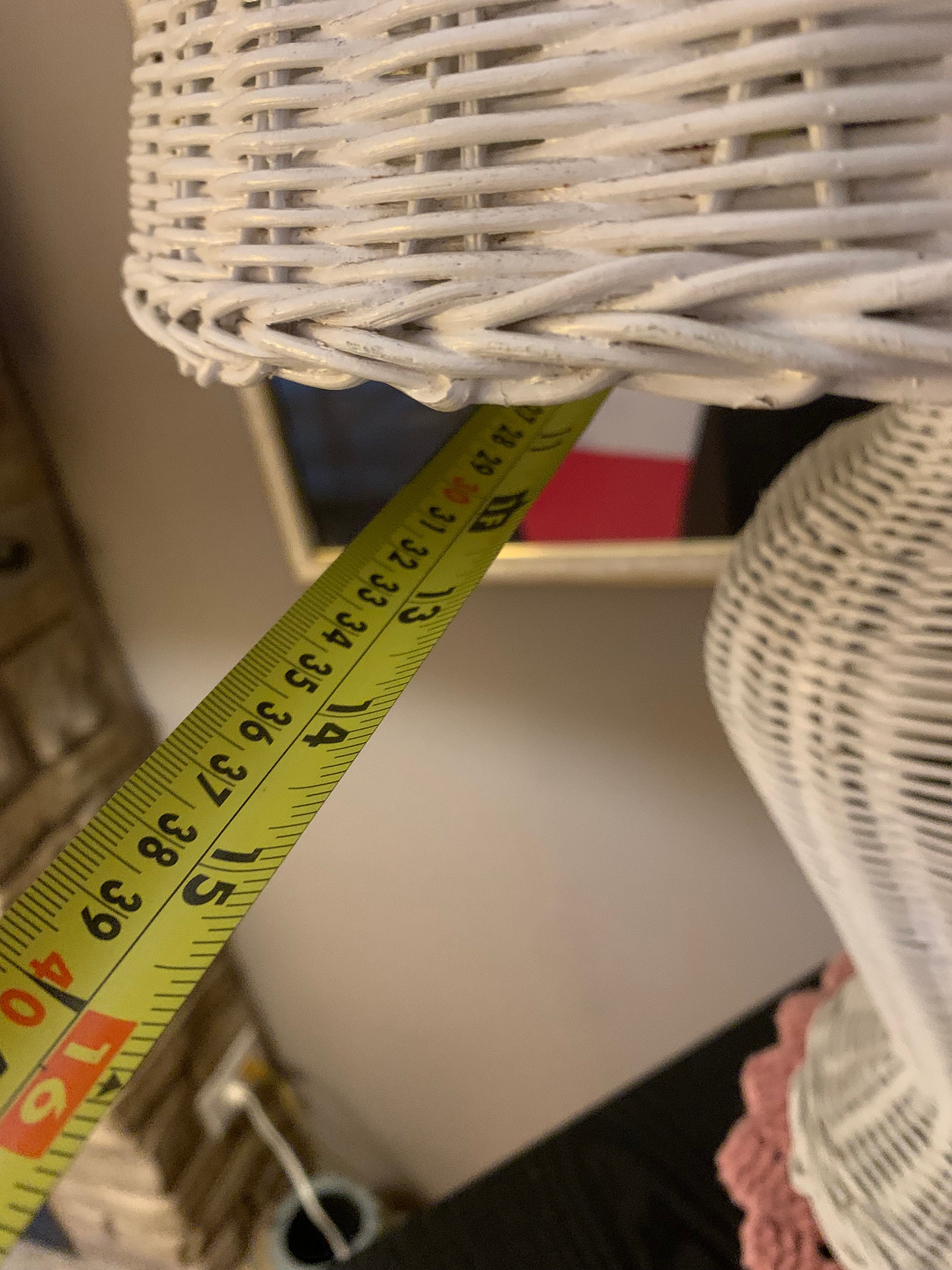 Vintage White Wicker Bell Shaped Lamp and Shade - Etsy