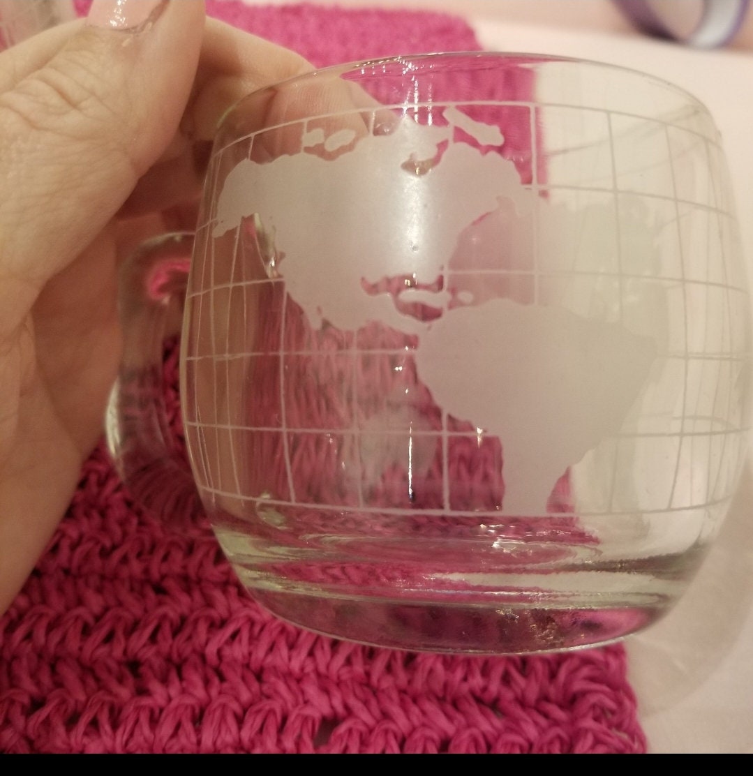 Nescafe Frosted Globe Mugs - Etsy