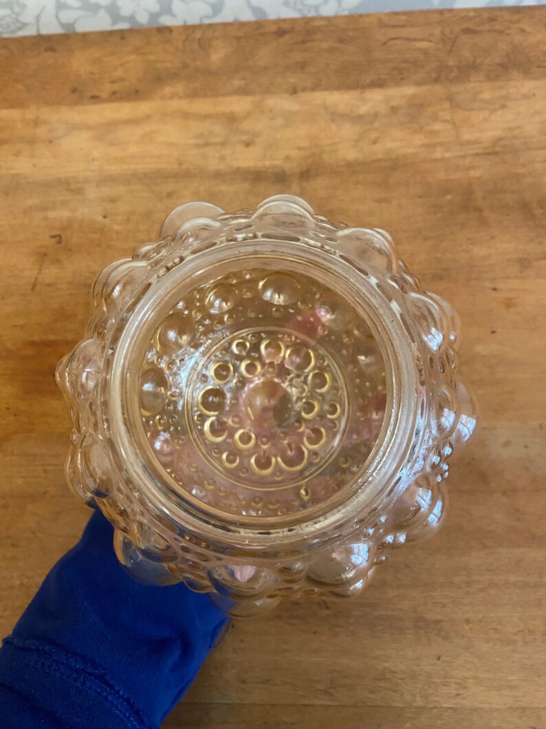 Mid Century Helena Tynell Style Bubble Glass Amber Iridescent Light ...