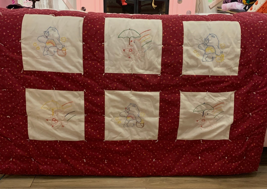 1980’s Handmade Care Bears Quilt Twin Sized - Etsy