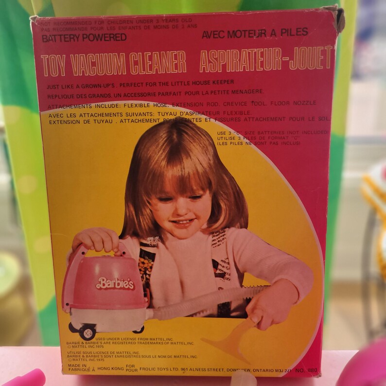 Cute 1975 Barbie's Toy Vacuum Cleaner With Attachments and Original Box ...