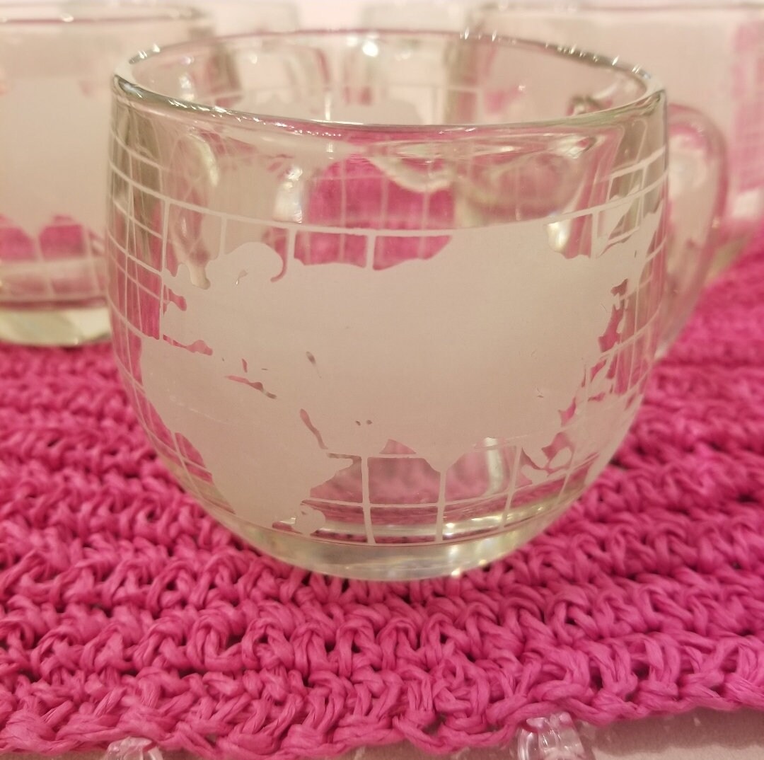 Nescafe Frosted Globe Mugs - Etsy
