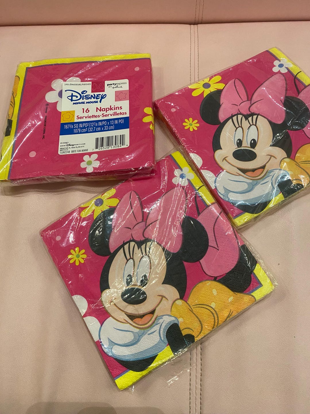 Vintage Disney Minnie Mouse Napkins – Sealed Pack of 16, Hallmark Party ...