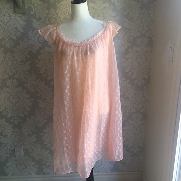 Vintage 70’s Chiffon Nightgown - Etsy
