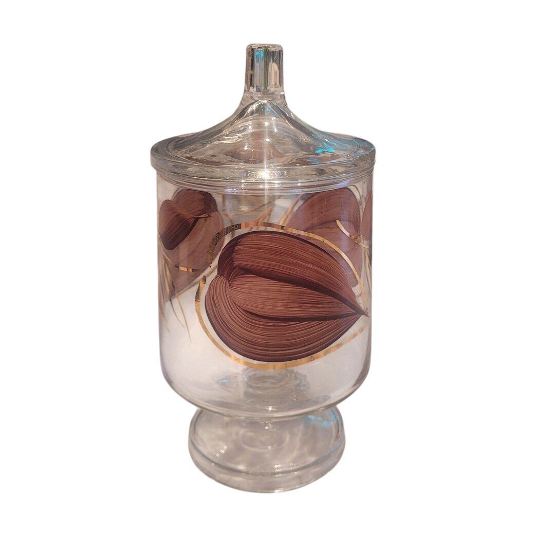 Vintage Anchor Hocking Enchant Ware Pedestal Apothecary / Candy Dish ...