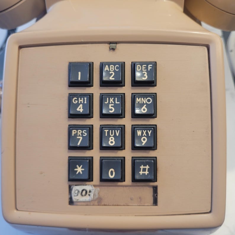 Vintage 1980s Push Button Desk Phone – Beige / Taupe | Northern Telecom ...