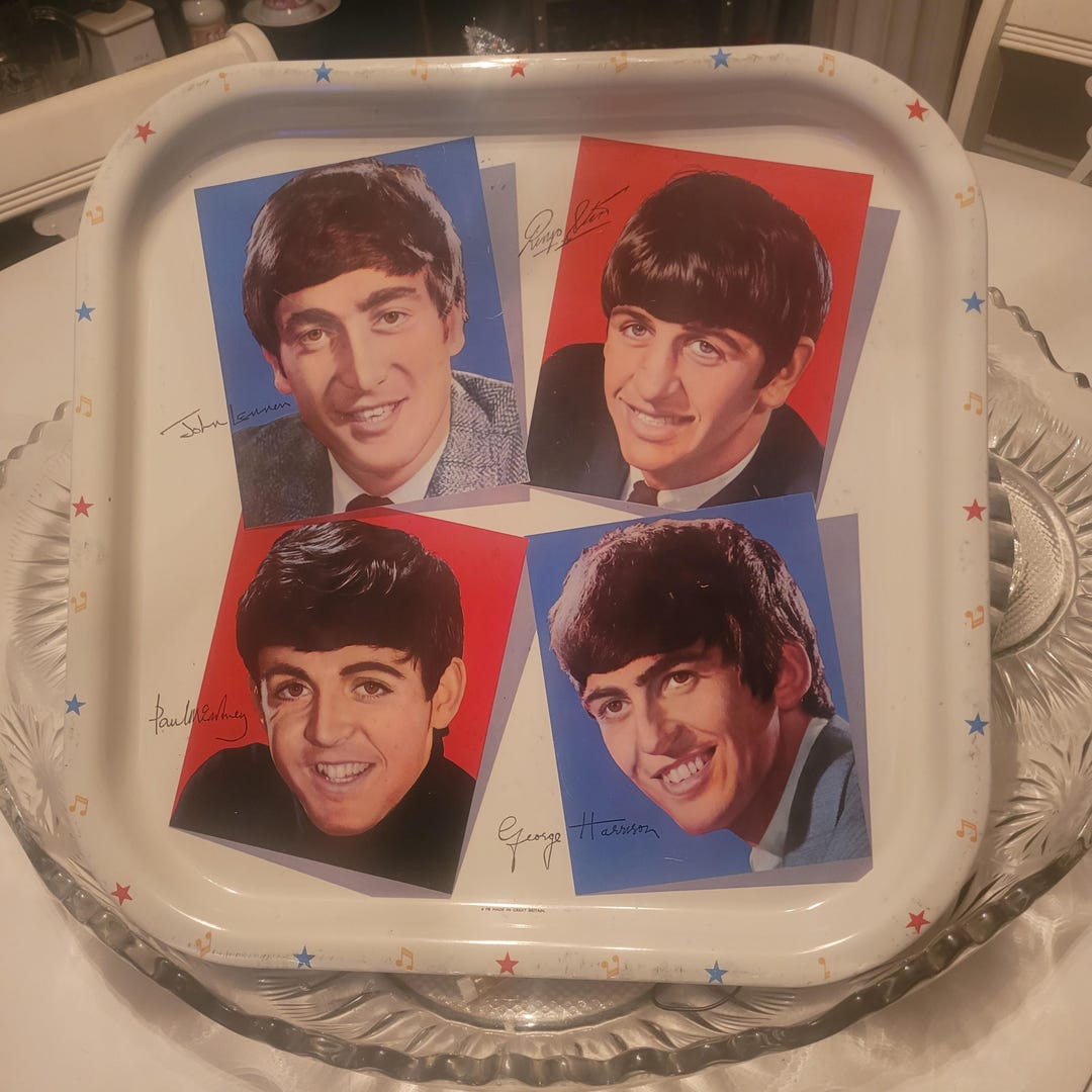 Vintage 1964 the Beatles Worcester Ware Metal Tray - Etsy