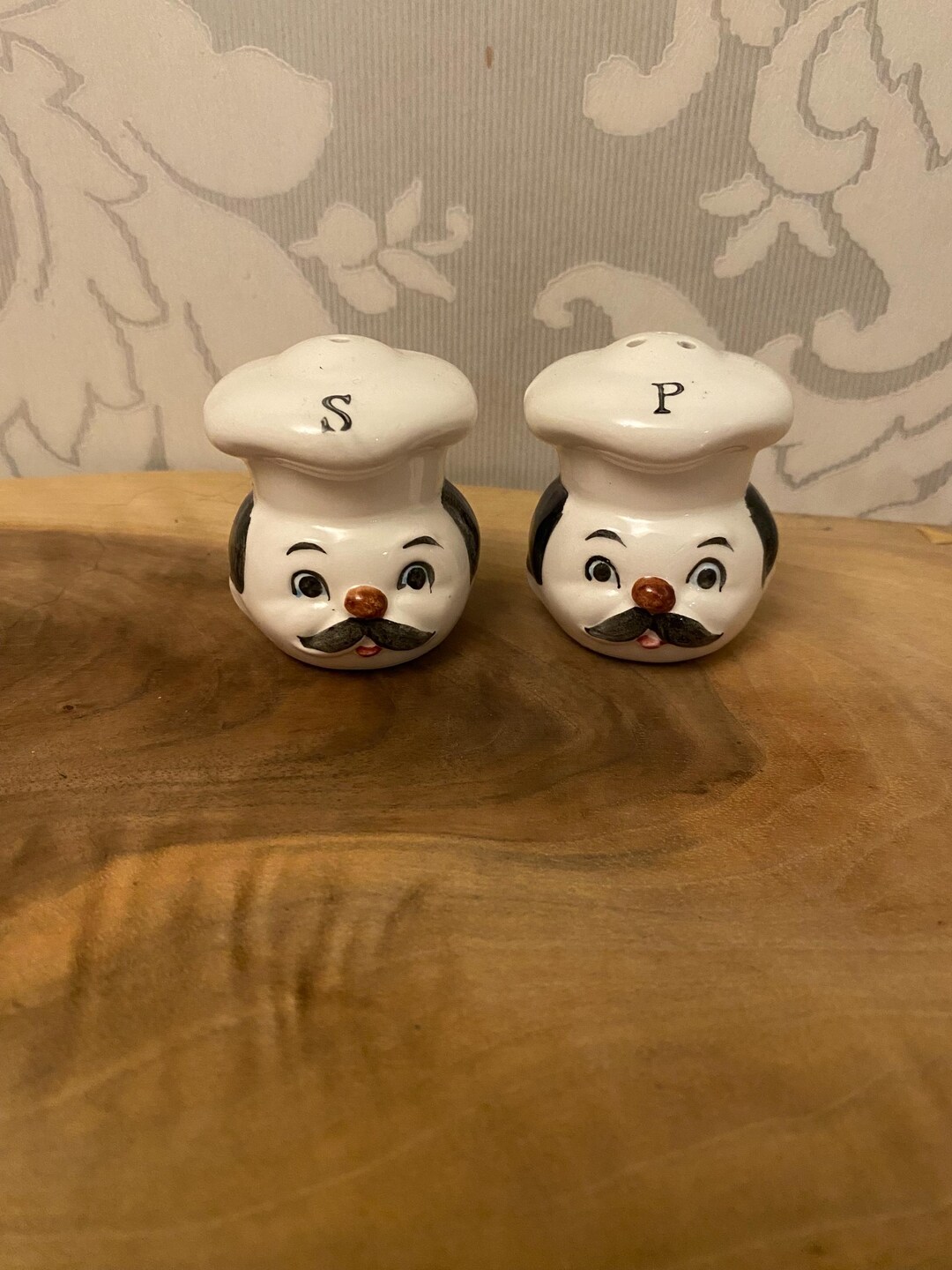 Vintage Chef Salt and Pepper Shakers | Ceramic Chef Head Shakers ...