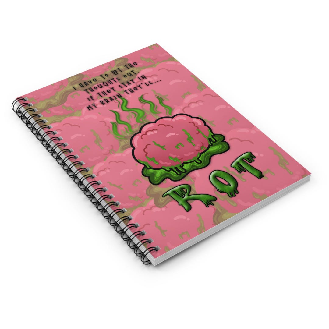 Quirky Brain Rot Spiral Notebook: Funny Quote Journal - Creative ...