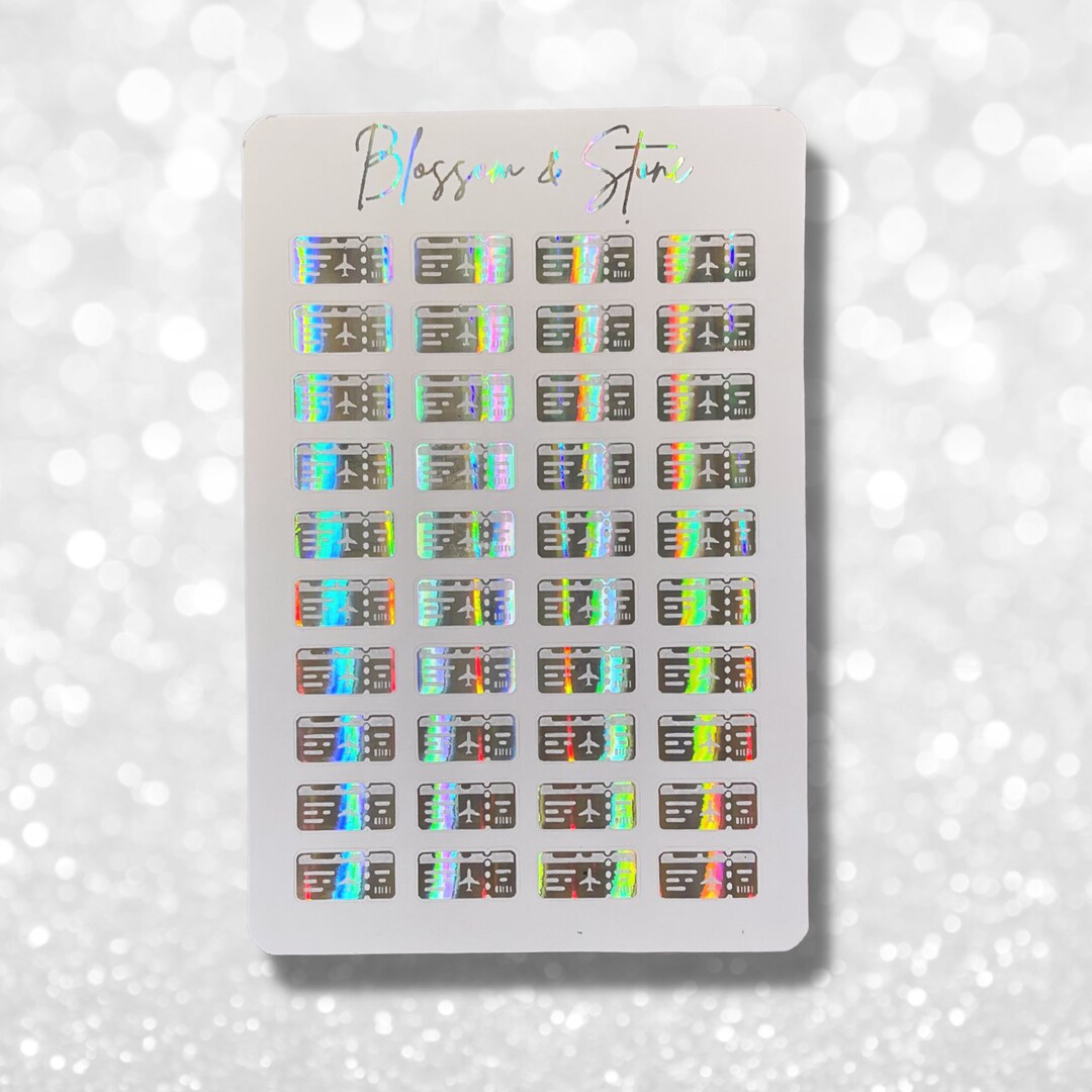 Foiled Plane Ticket Holiday Mini Planner Stickers - Etsy