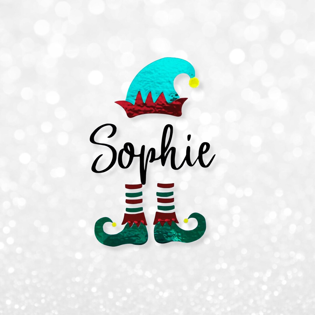 Personalised Christmas Elf Vinyl Decal | Christmas Vinyl | Christmas ...