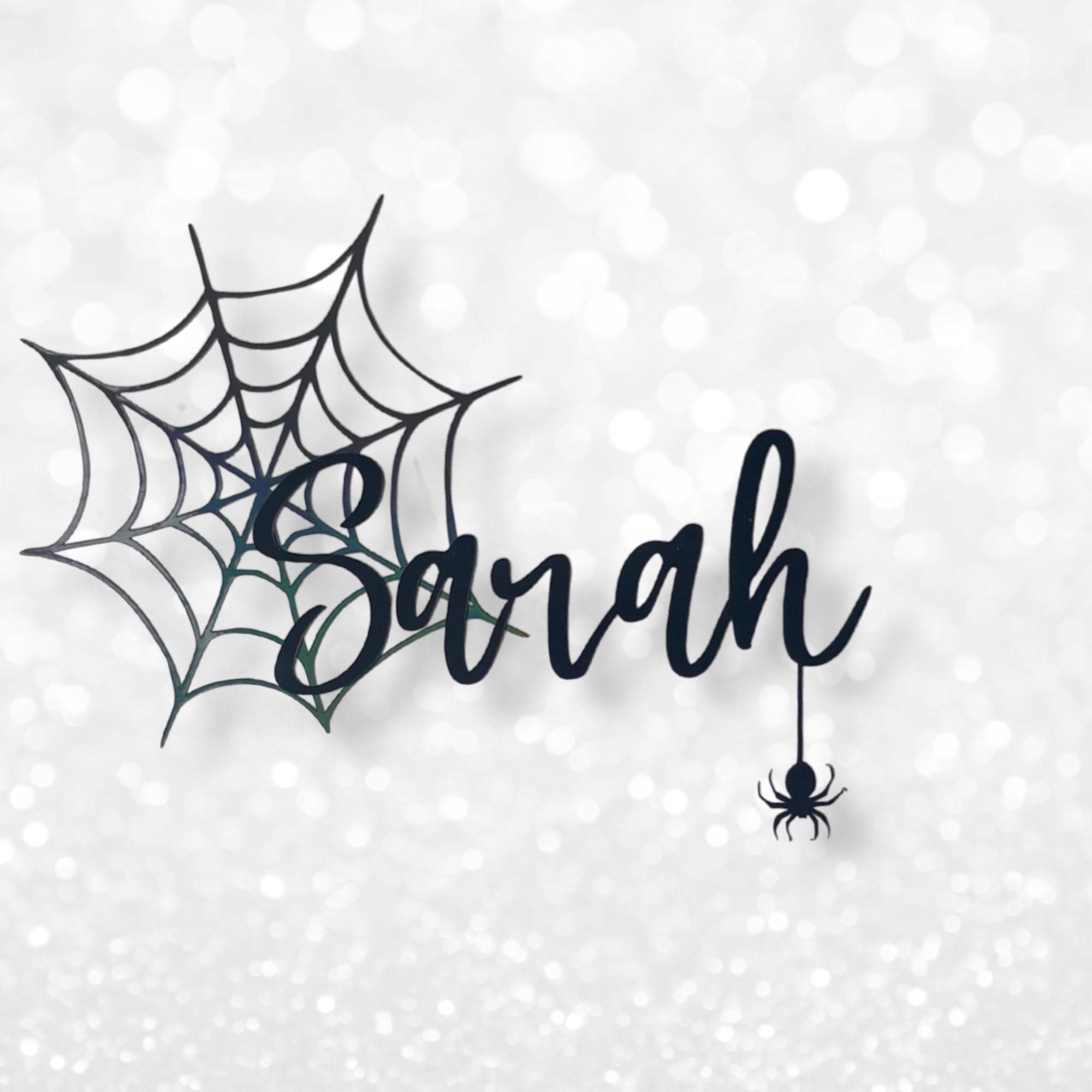 Personalised Spider Web Halloween Vinyl Decal Label Sticker - for Gifts ...