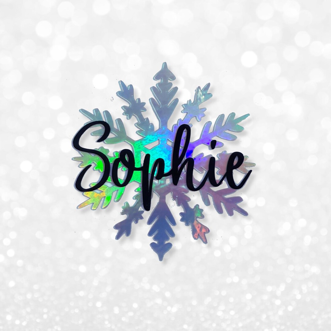 Personalised Snowflake Vinyl Decal | Christmas Vinyl | Christmas Decor ...