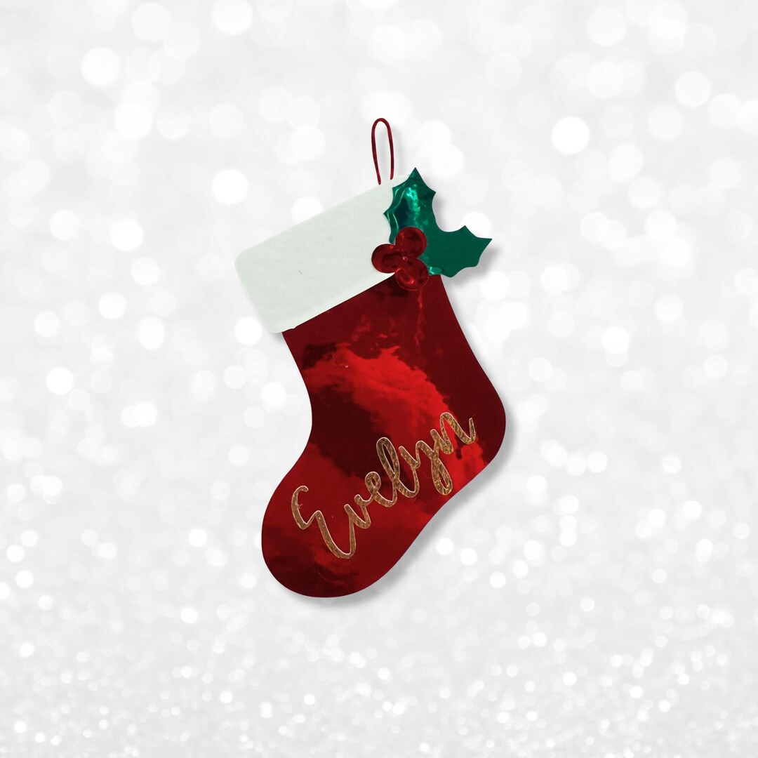 Personalised Christmas Stocking Vinyl Decal | Christmas Vinyl ...