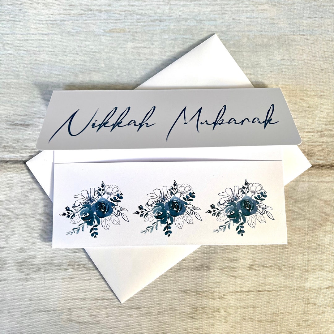 Happy Nikkah Mubarak Greeting Money Wallet Gift Cards Holiday (blank ...