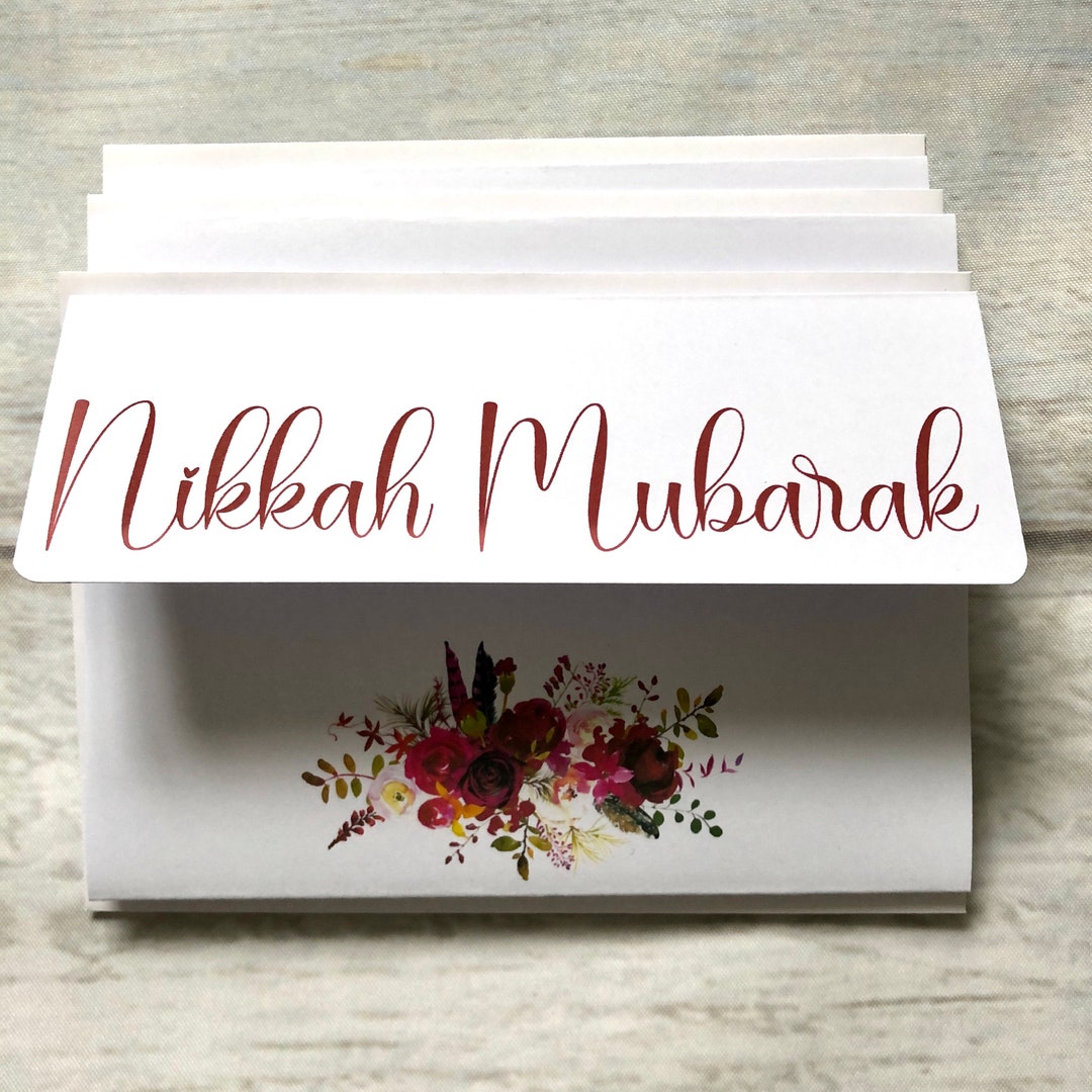 Happy Nikkah Mubarak Wedding Greeting Money Wallet Gift Cards Pack of 3 ...